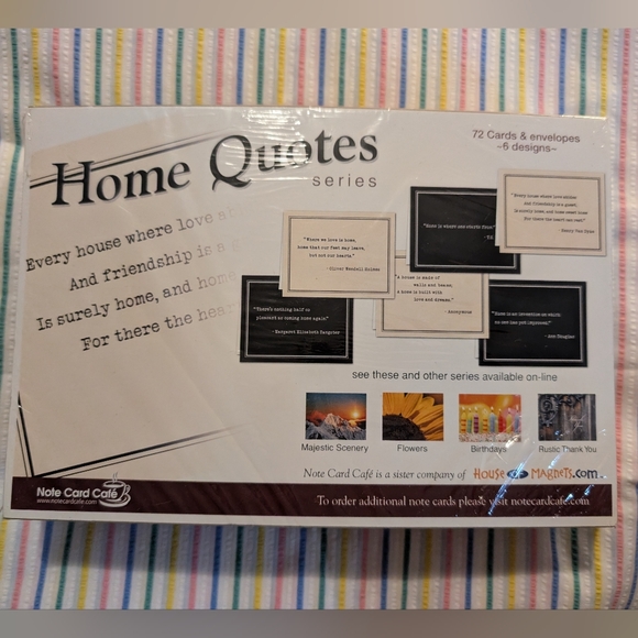 note card cafe | Accents | Note Card Cafe Home Quote Blank Cards 72 ...